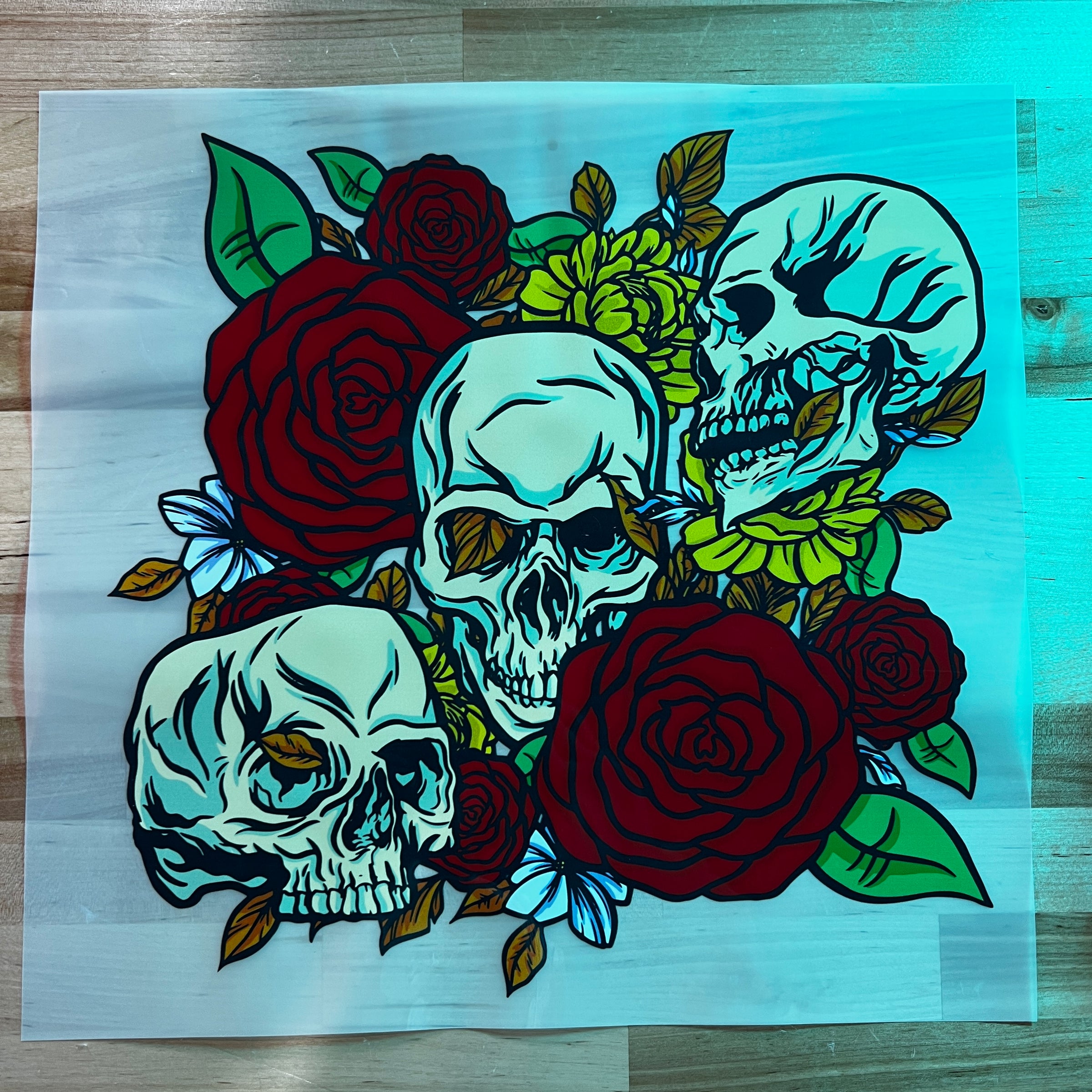 Sculls and Roses DTF Transfer (6 Pack)